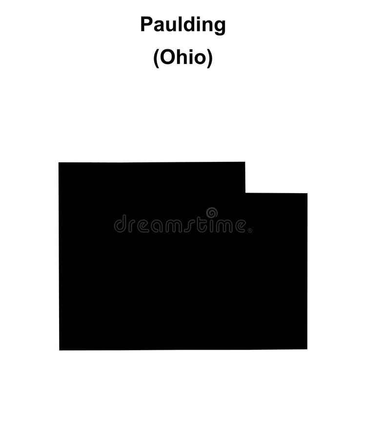 Paulding outline map stock vector. Illustration of empty - 361750953