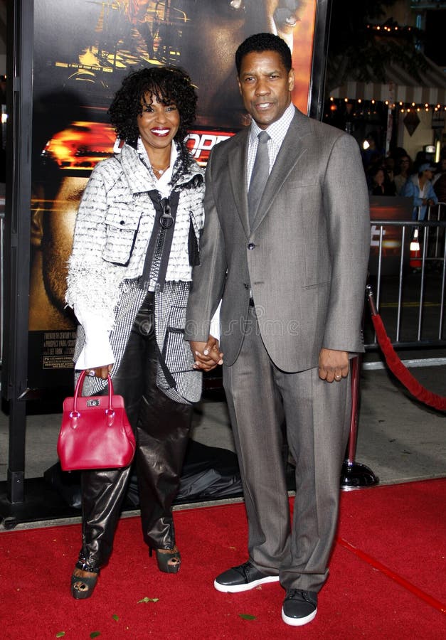 Pauletta Pearson Und Denzel Washington Redaktionelles Stockfotografie ...
