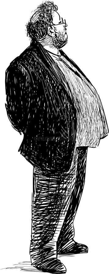 Man paunchy stock vector. Illustration of background - 31894916