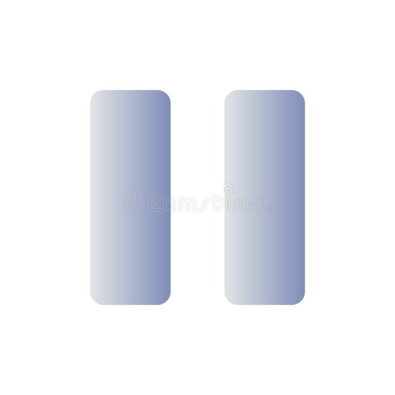 Pause Button Flat Gradient Color Ui Icon Stock Vector - Illustration of interface, video: 251935137
