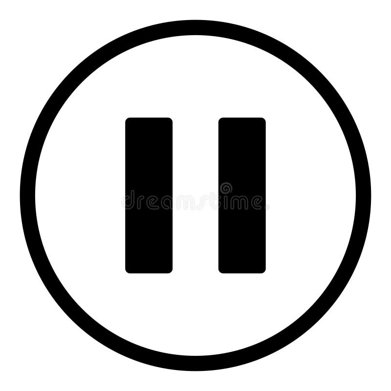 Pause button icon design stock vector. Illustration of direction ... Pause button icon design stock vector. Illustration of direction ...