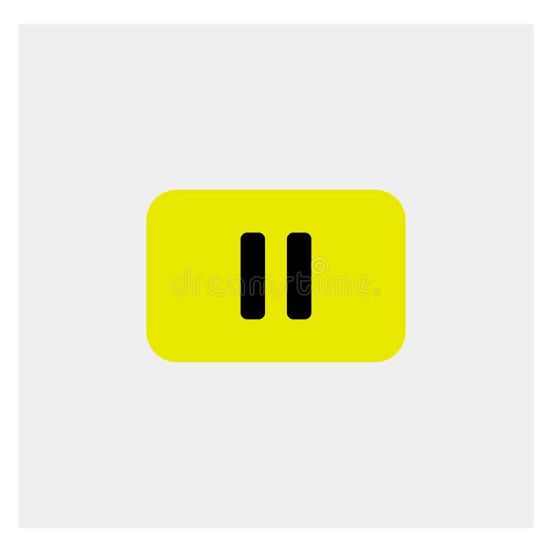 Pause Button Icon. Gray Background. Vector Illustration. Stock Vector ...