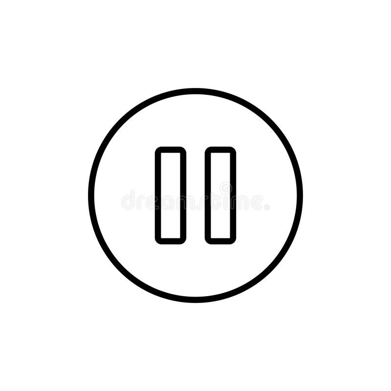 Pause Button Icon Ideal for Media and Playback Control Stock Vector ...