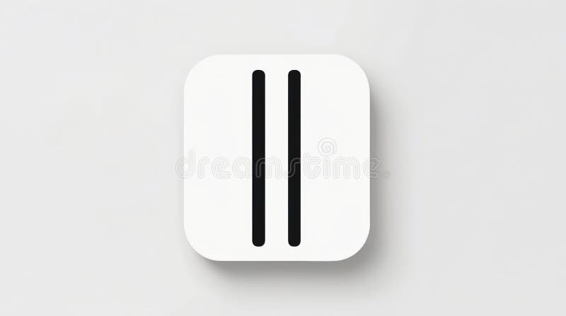 Pause Button Icon: Minimalist Design for Media Control, Digital ...
