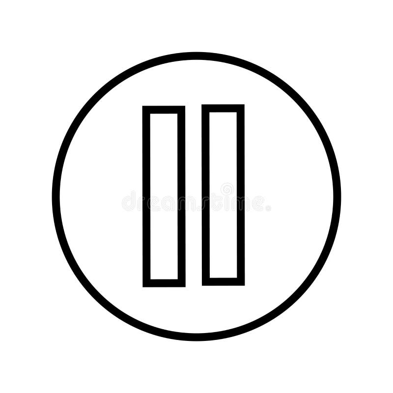 Pause Button Icon Vector Sign and Symbol Isolated on White Background ...