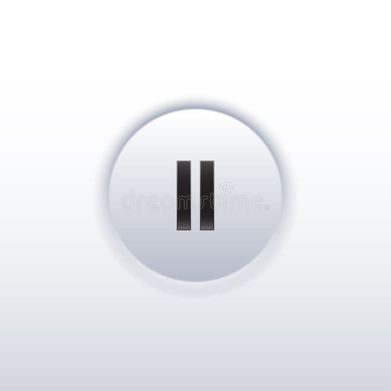 Pause Button Symbol Design. Stock Vector - Illustration of player ...