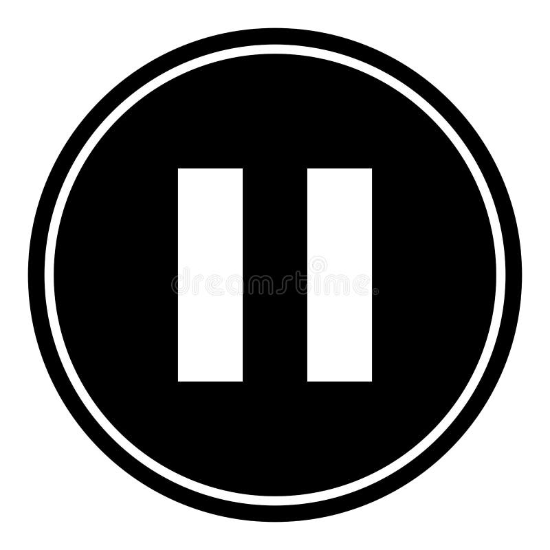 Pause Button Trendy Flat Style Vector Icon. Symbol for Your Web Site ...