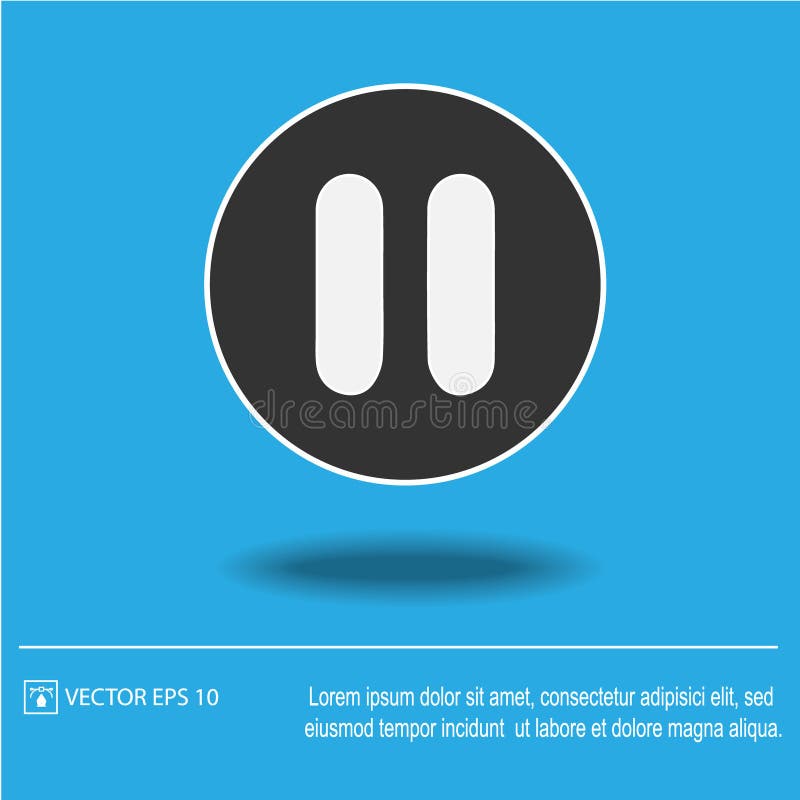 Pause Button Vector Icon. Vector Illustration EPS 10 Stock Vector ...