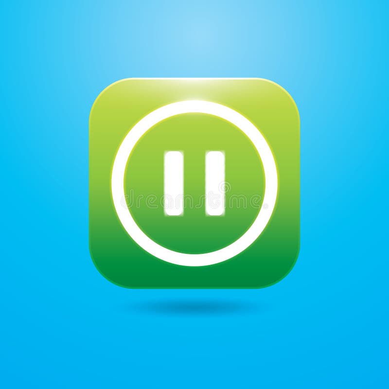 Pause Button. Vector Illustration Decorative Background Design Stock ...