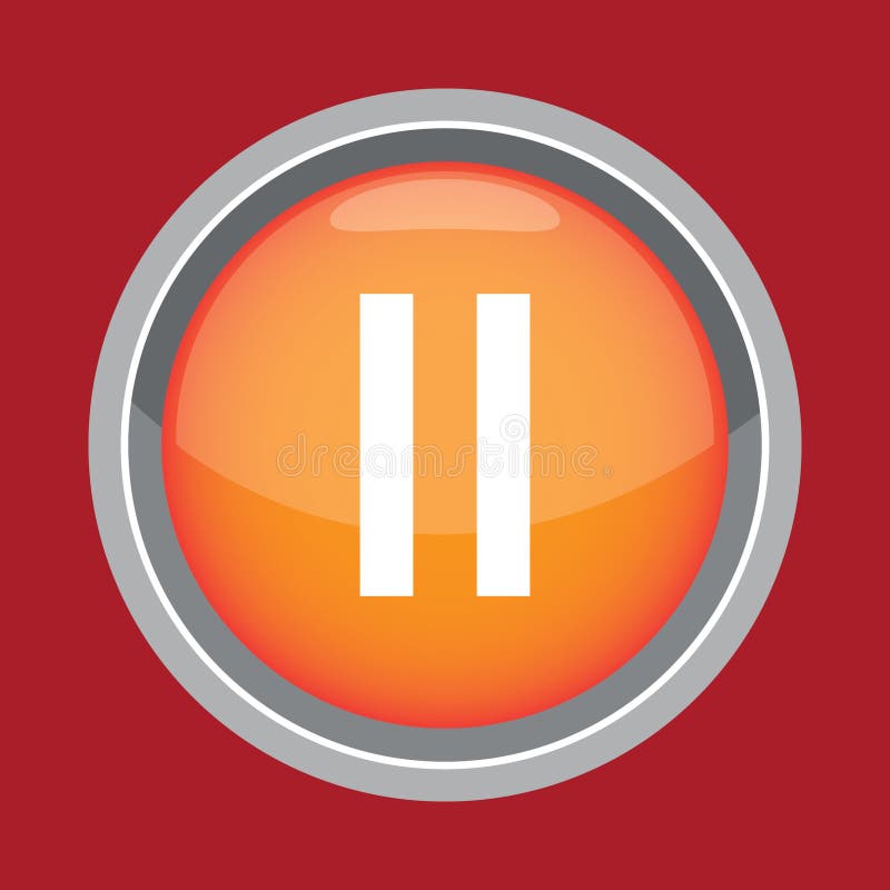 Pause Button. Vector Illustration Decorative Design Stock Vector ...
