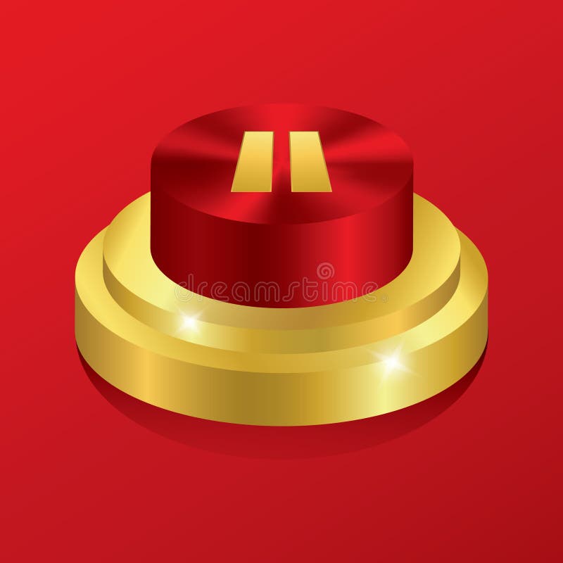 Pause Button. Vector Illustration Decorative Design Stock Vector ...