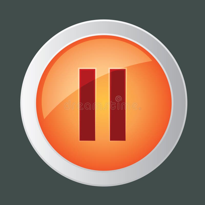 Pause Button. Vector Illustration Decorative Design Stock Vector ...