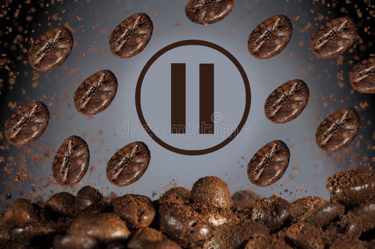 Pause, Coffe Break Beans Falling Stock Photo - Image of coffee ...