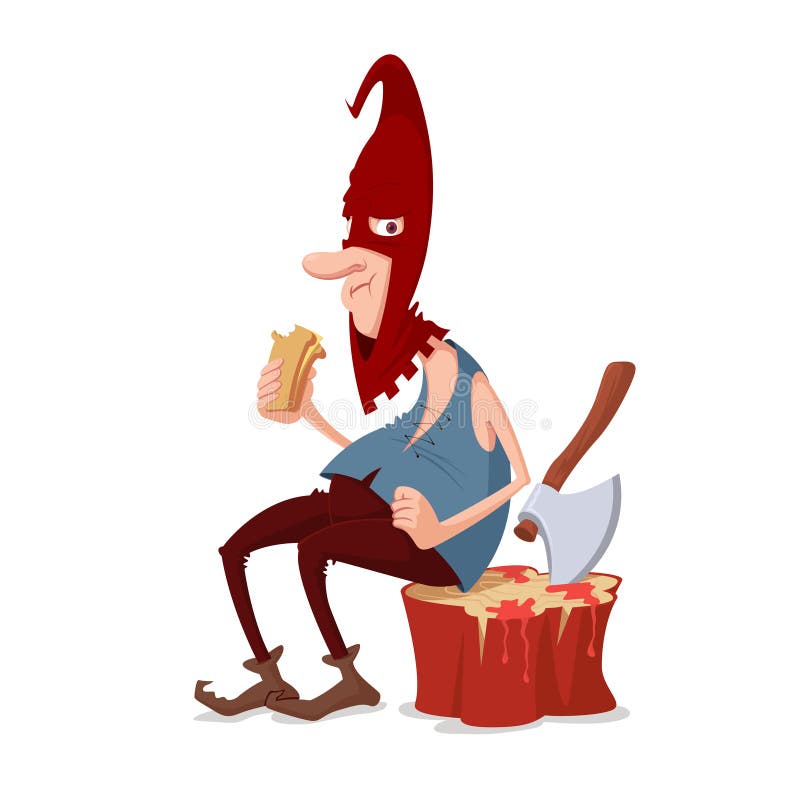Pause de midi de bourreau illustration de vecteur. Illustration du ...
