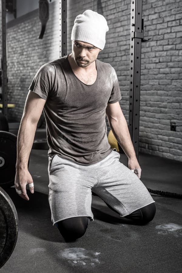 Pause between exercises stock image. Image of male, effort - 79767789