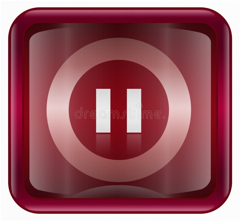 Pause Icon Elegant Green Round Button Vector Illustration Stock Vector ...