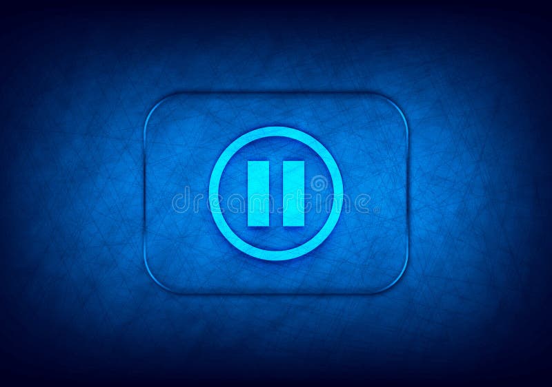 Pause Icon Abstract Digital Design Blue Background Stock Illustration ...