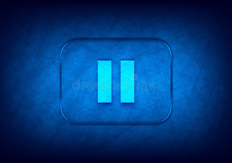 Pause Icon Abstract Digital Design Blue Background Stock Illustration ...