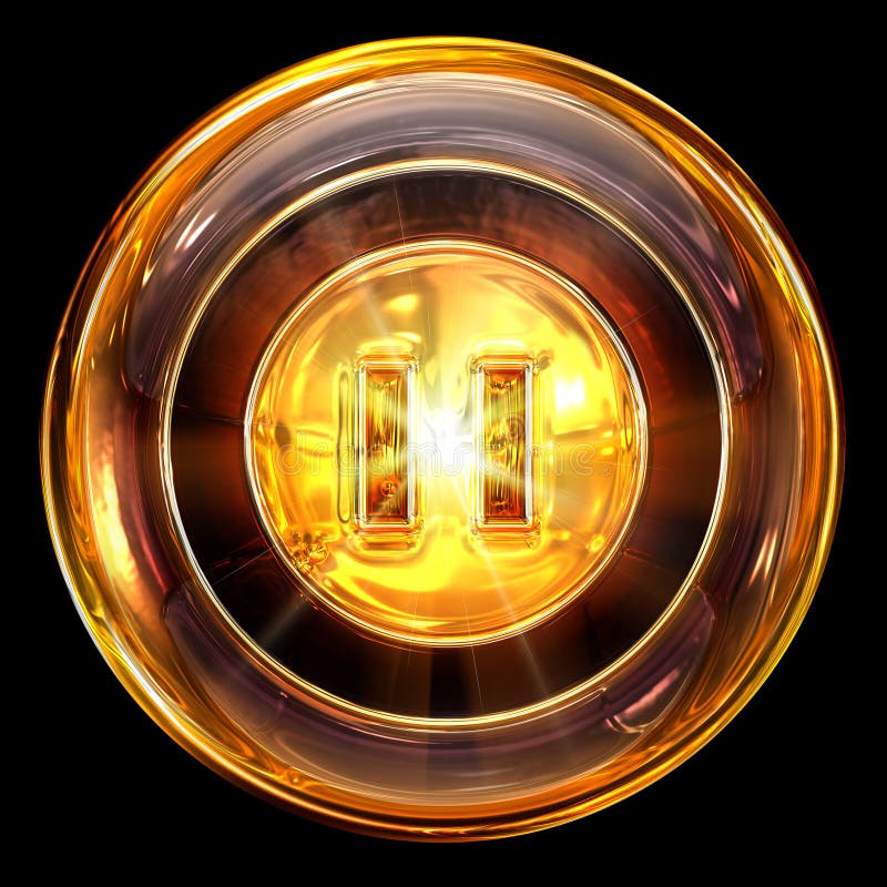 Pause Icon Elegant Green Round Button Vector Illustration Stock Vector ...