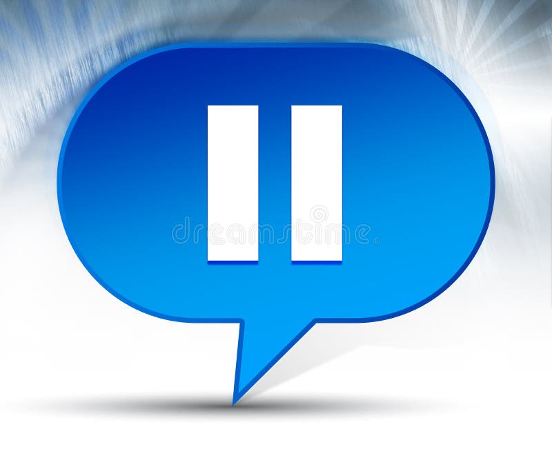 Pause Icon Natural Aqua Cyan Blue Round Button Stock Illustration ...