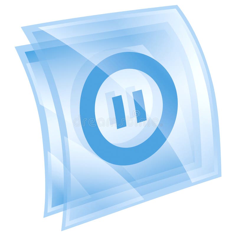 Pause icon blue stock illustration. Illustration of notebook - 4821470
