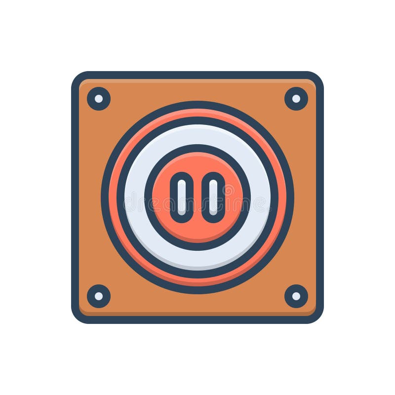 Color Illustration Icon for Pause, Pause Button and Player Stock ...