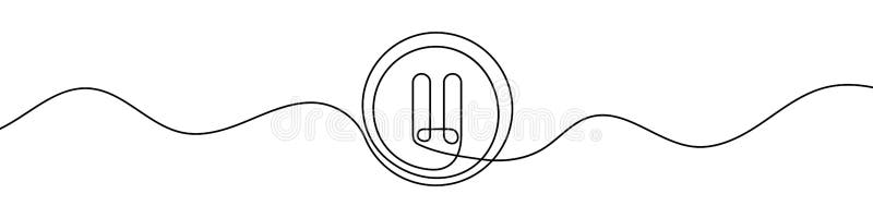 Pause Icon in Continuous Line Drawing Style. Line Art of Pause Button ...