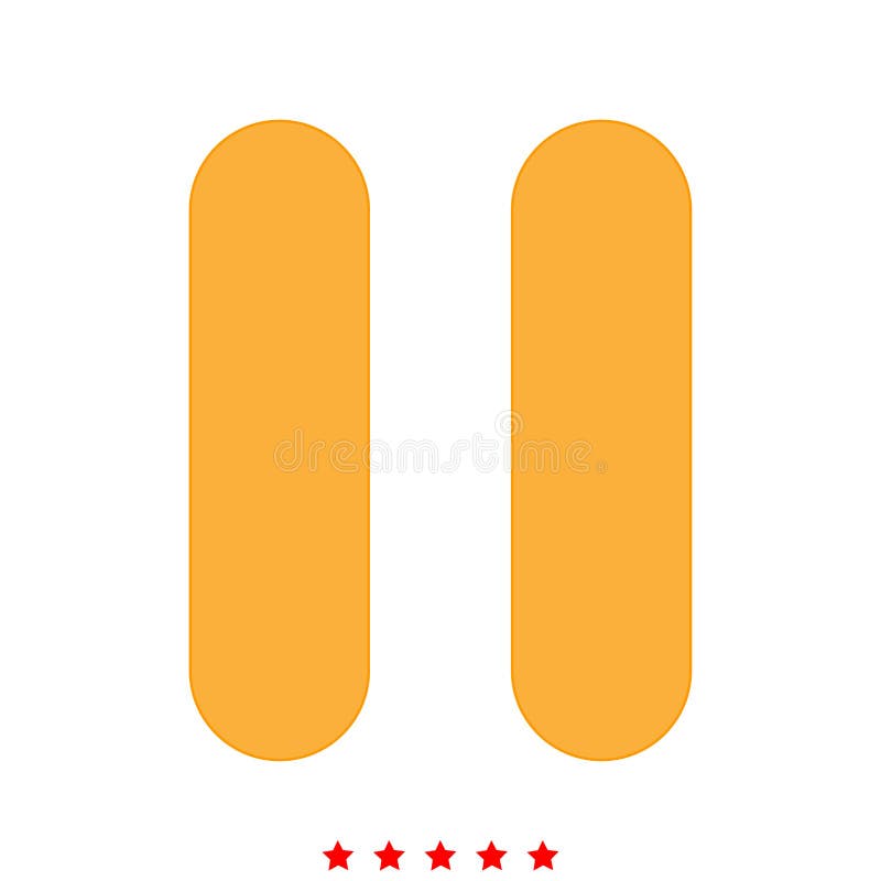 Pause Icon . Different Color Stock Vector - Illustration of download ...