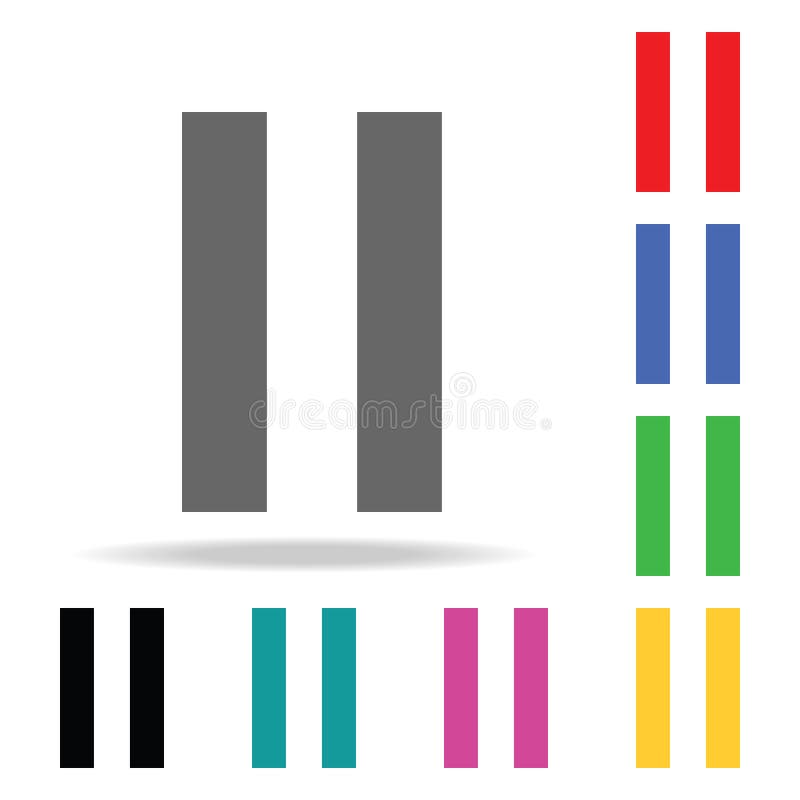 Pause Icon. Elements in Multi Colored Icons for Mobile Concept and Web ...