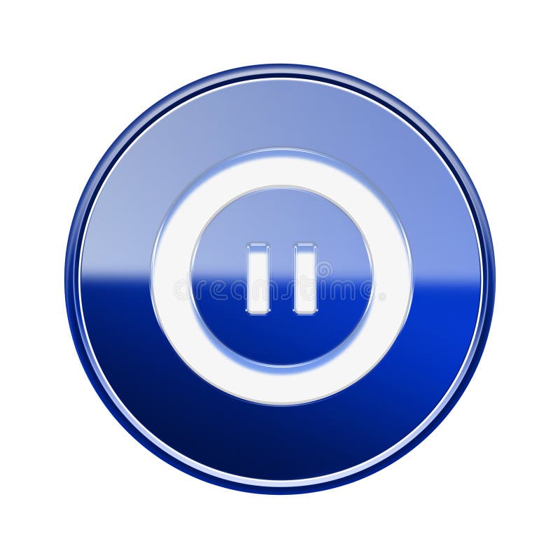 Pause icon blue stock illustration. Illustration of notebook - 4821470