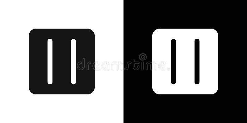 Pause icon logo set vector stock vector. Illustration of isolated ...