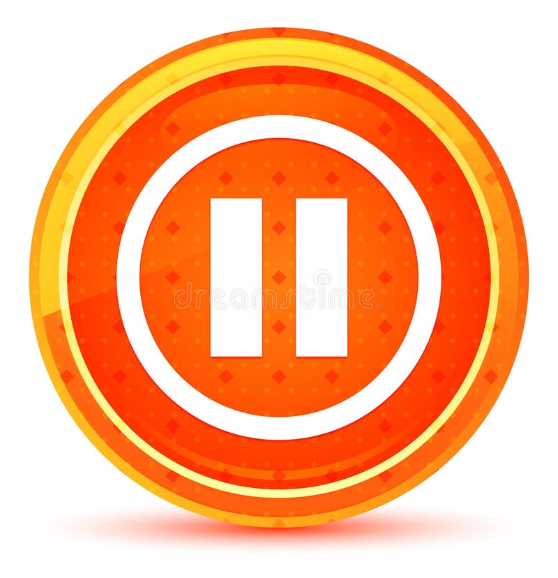 Pause Icon Misty Rose Red Starburst Sticker Button Stock Illustration ...