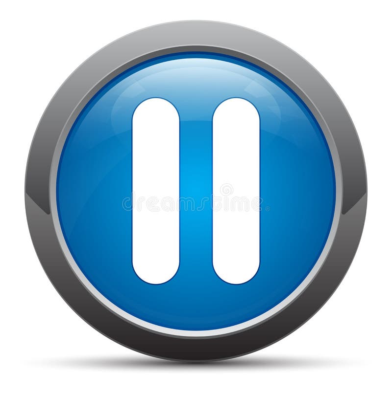 Pause Button Rest Break Stop Stock Vector - Illustration of eject ...