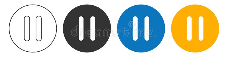 Pause Icon. Stop Play Symbol. Sign App Button Vector Stock Vector ...