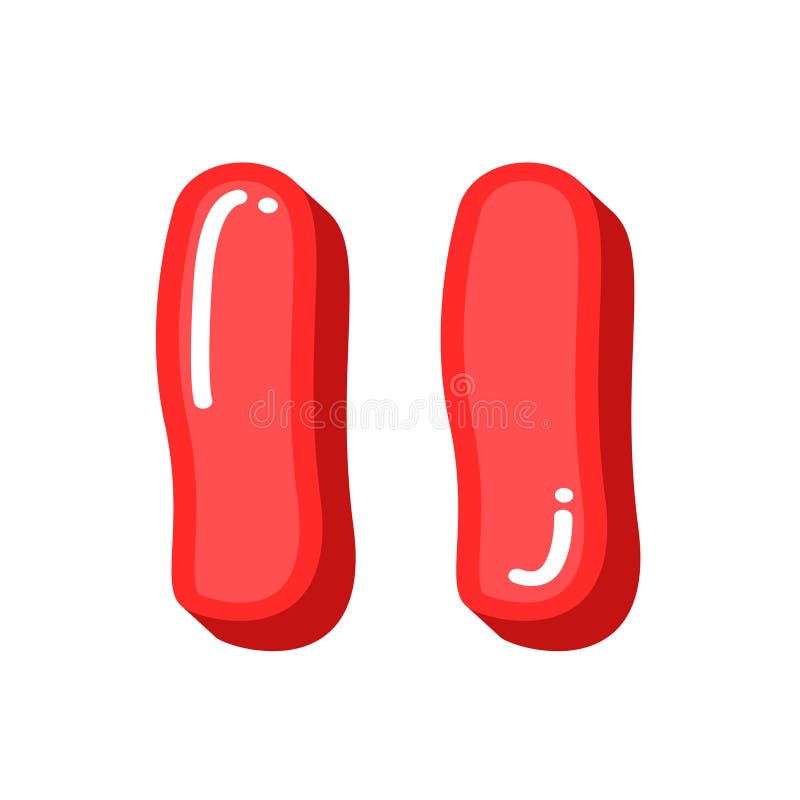 Pause Icon Symbol in Cartoon Style Vector Illustration, Red Pause ... Pause Icon Symbol in Cartoon Style Vector Illustration, Red Pause ...