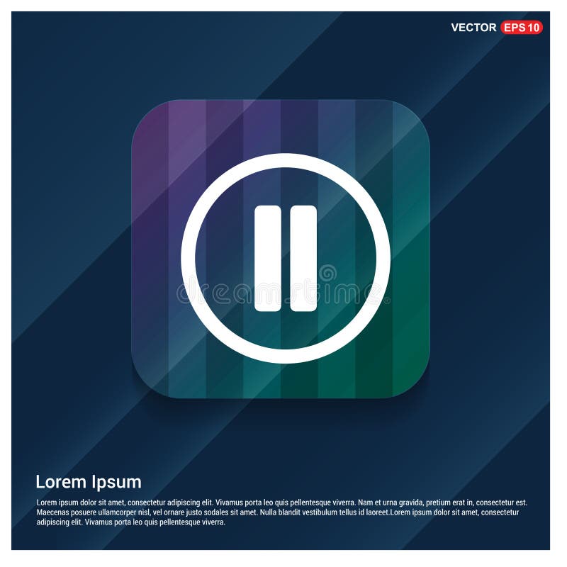 Pause icon stock vector. Illustration of audio, open - 132439226