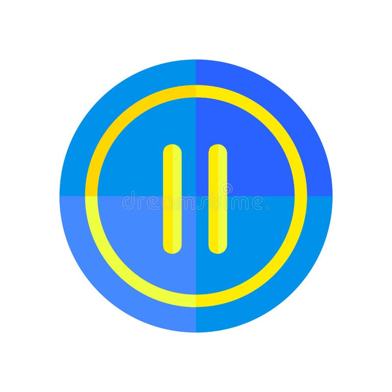 Pause Concept Vector Linear Icon Isolated on Transparent Background ...