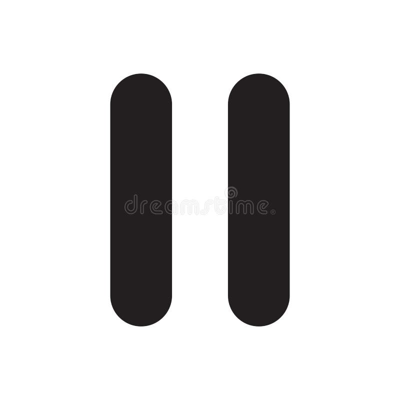 Pause Icon Vector Sign and Symbol Isolated on White Background, Pause ...