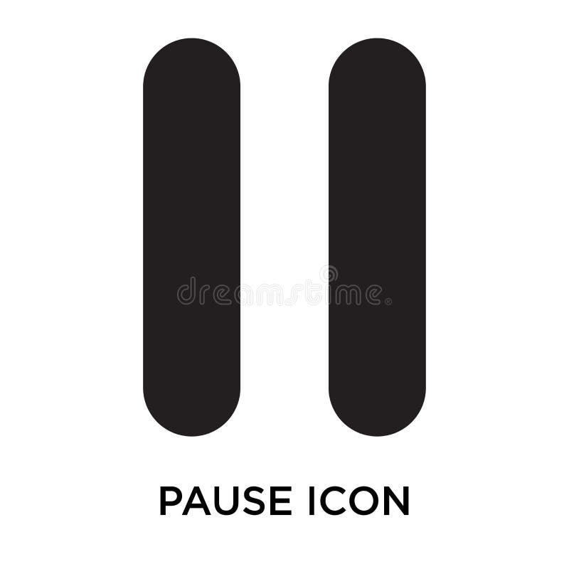 Pause Icon Vector Sign and Symbol Isolated on White Background, Stock ...