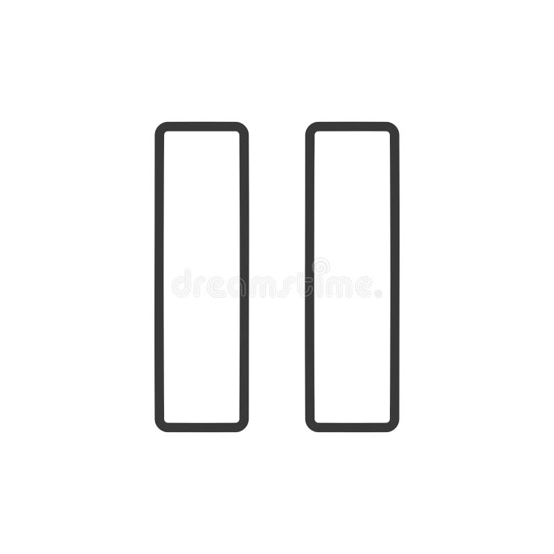 Pause Icon.Meida Player Button. Flat Design. Stock Vector ...