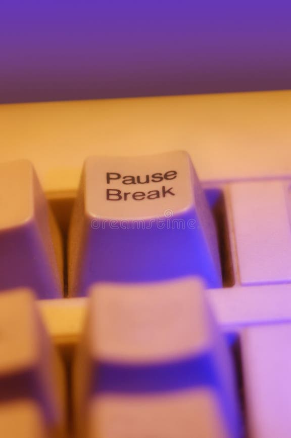 Pause - key stock image. Image of detail, computer, bluelight - 3565847