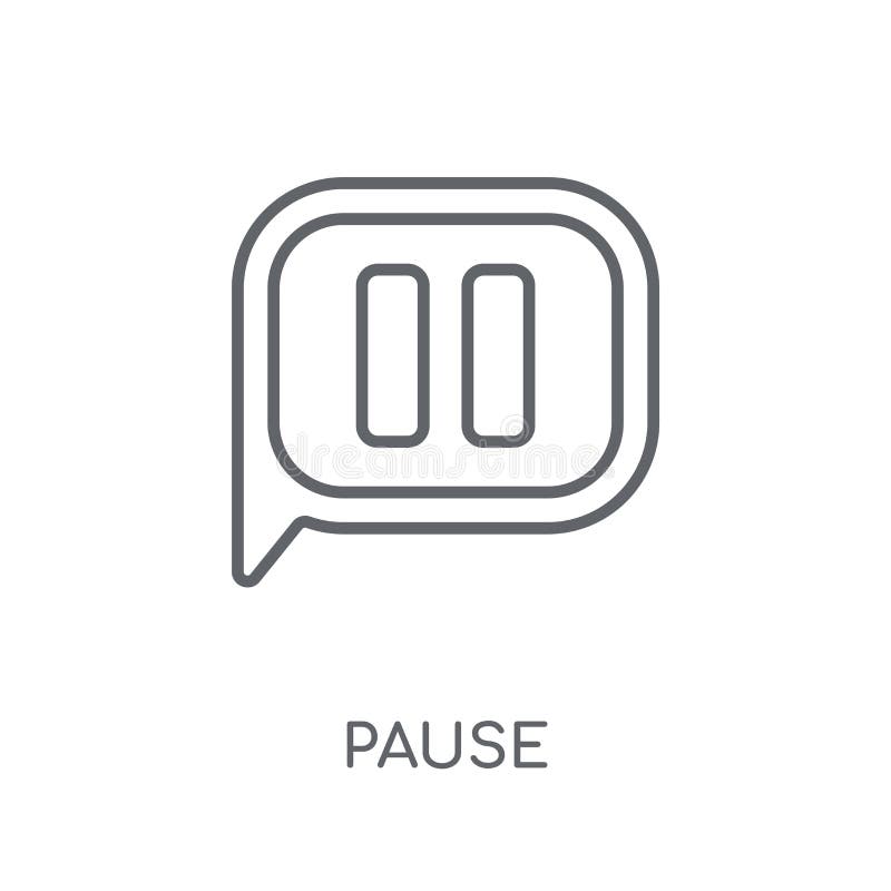 Pause, Linear Style Sign for Mobile Concept and Web Design Stock Vector ...