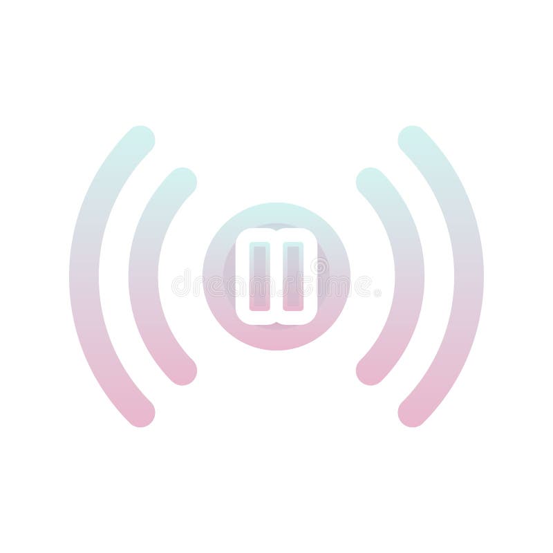 Pause Live Logo Gradient Design Template Icon Stock Vector ...