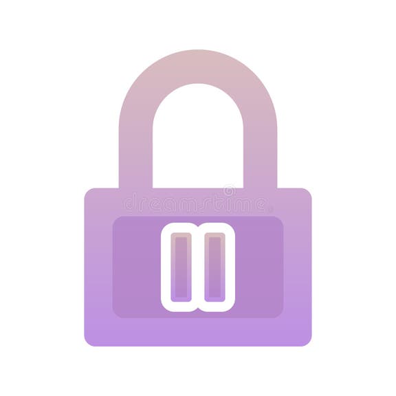 Pause Lock Logo Gradient Design Template Icon Stock Vector ...