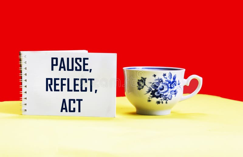 Pause, Meditation, Action Concept - Abstract Word on Notepad Stock ...