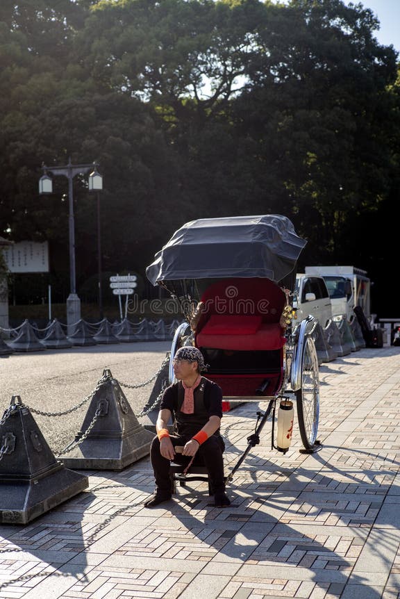 Pause in Motion: Rickshaw Puller S Rest Editorial Stock Image - Image ...