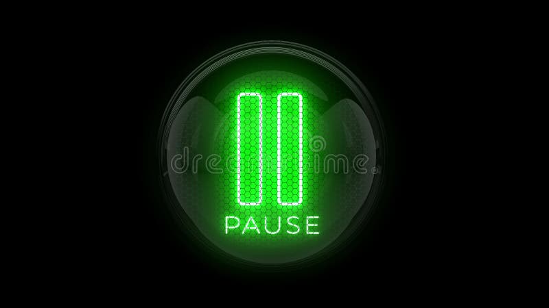 Pause. Pause Reveal. Pause Button. Pause Icon. Nixie Tube Indicator ...