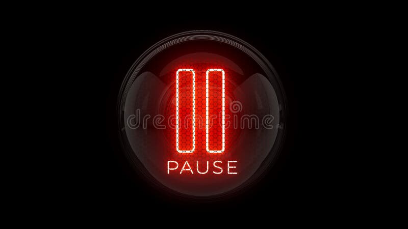 Pause. Pause Reveal. Pause Button. Pause Icon. Nixie Tube Indicator ...