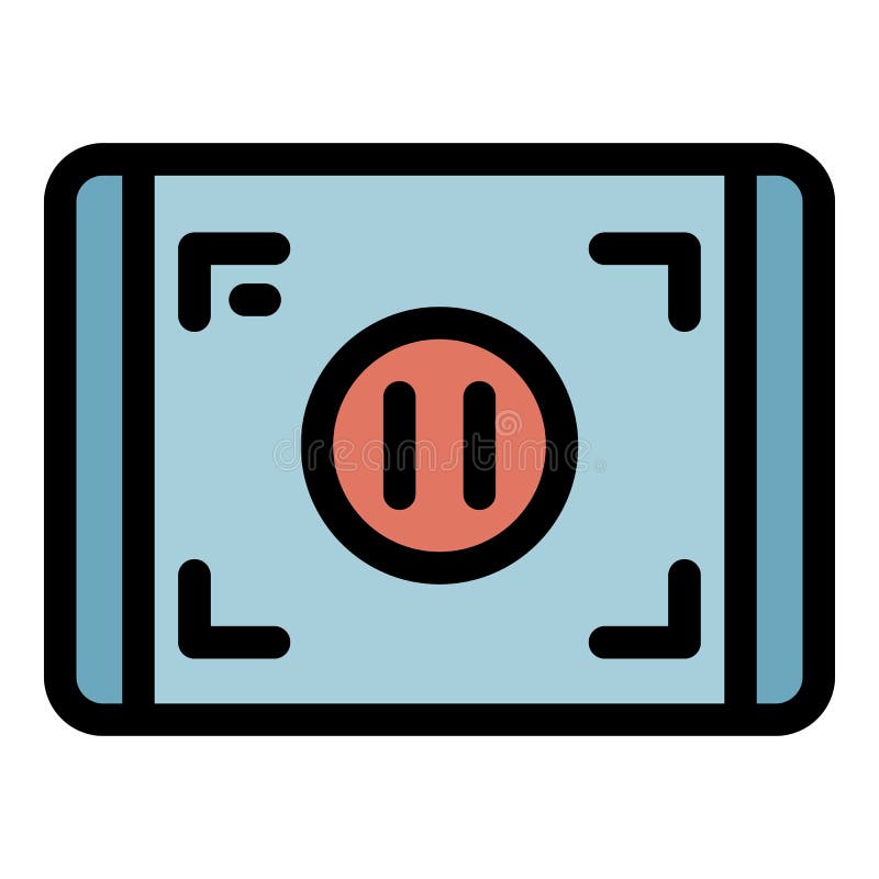 Pause Screen Record Icon Color Outline Vector Stock Vector ...