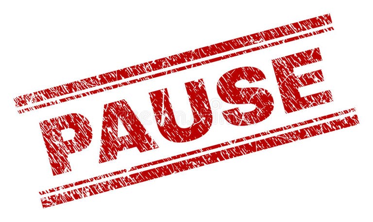 Scratched Textured PAUSE Stamp Seal Stock Vector - Illustration of ...